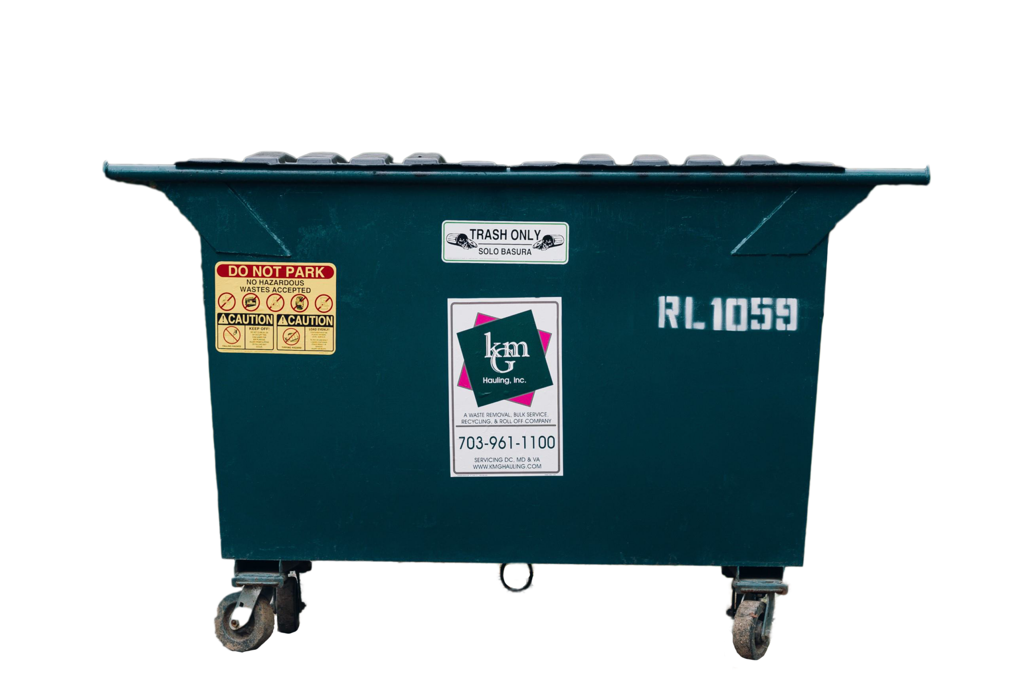 1 Cubic Yard Rear Loader | kmG Hauling